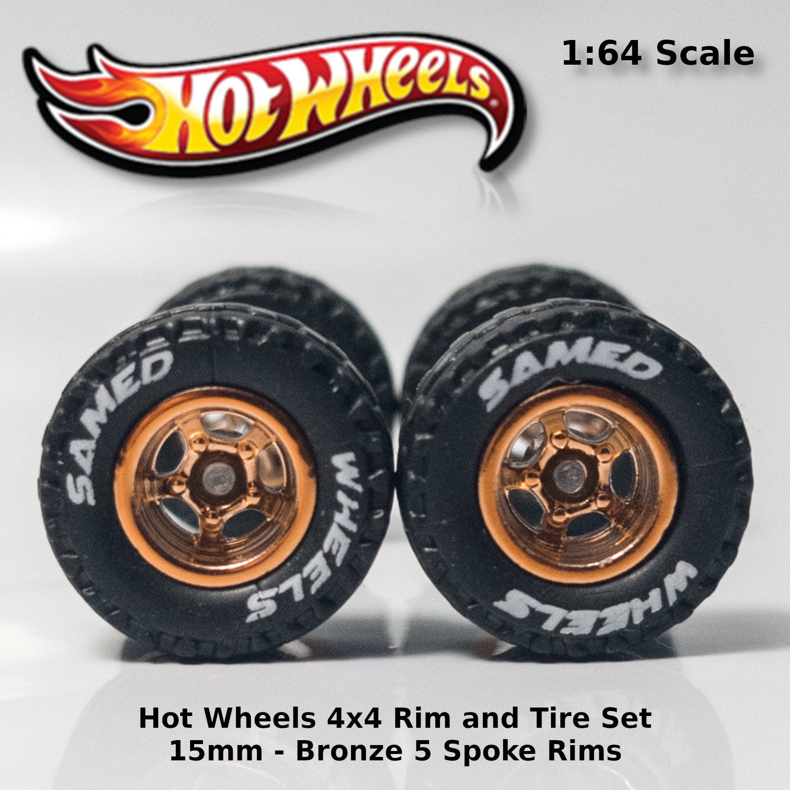 Hot Wheels 14mm 4x4 Truck Tire Sets - Bronze 5 spoke | Collectable ...