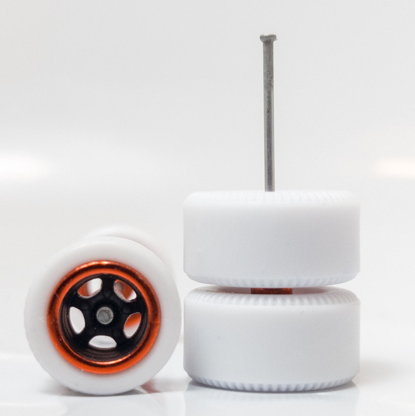 Hot Wheels Muscle Car Long Axle - Black/Red 5 spoke White Tire Drag ...