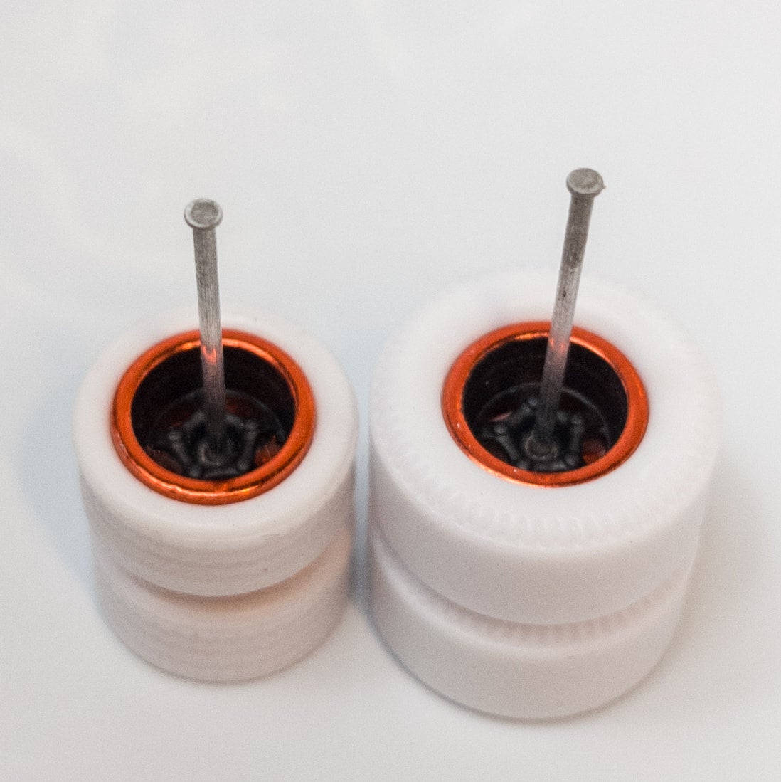 Hot Wheels Muscle Car Long Axle - Black/Red 5 spoke White Tire Drag ...